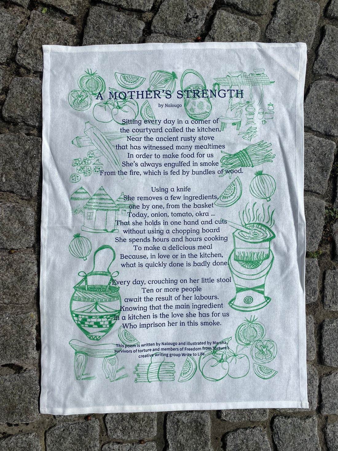 Handmade Charity Tea Towels – Freedom from Torture shop